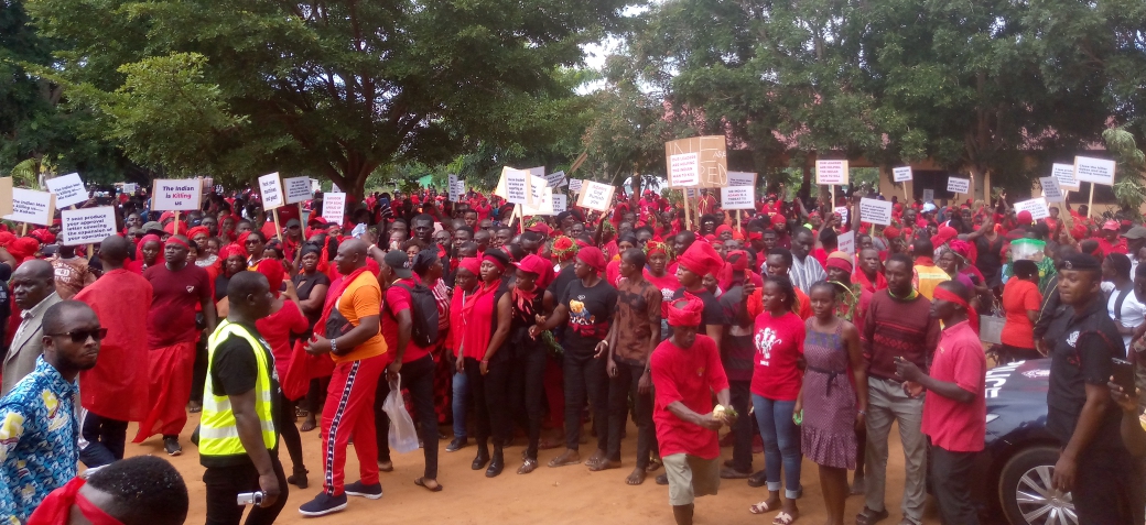 Ketu South Residents protest operations of Seven Seas Salt Company