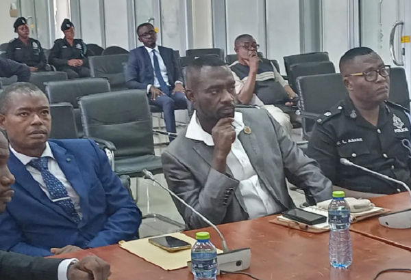 Three Police Officers testifying in Parliamentary Ad-Hoc Committee ...