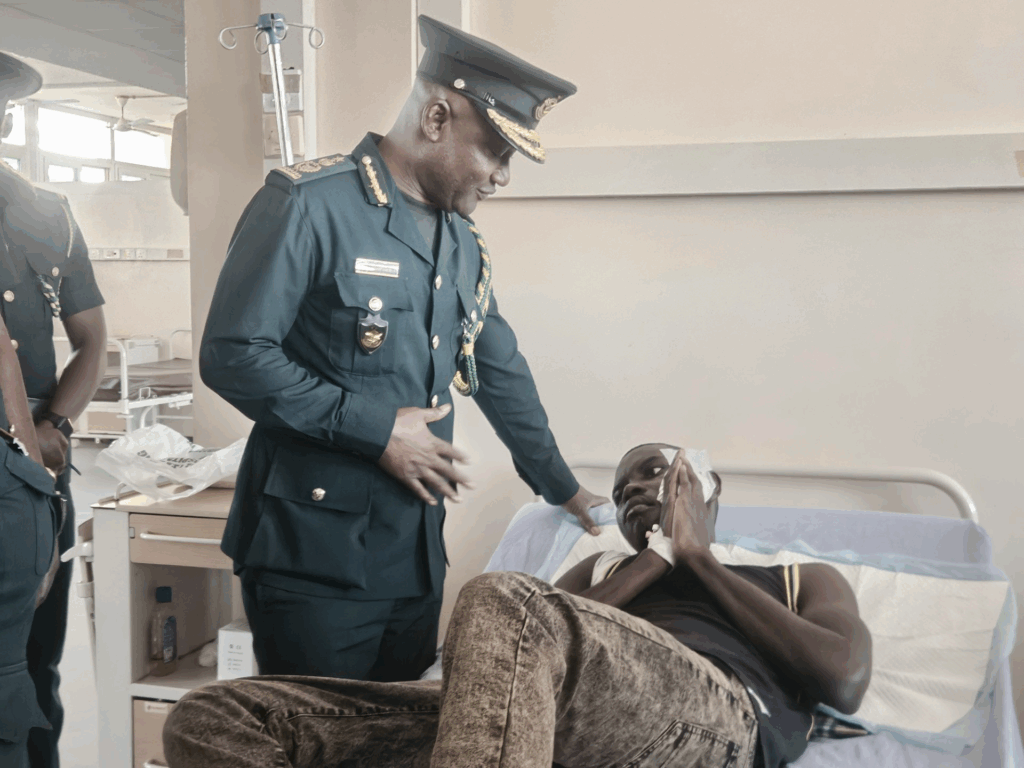 GIS boss visits officer injured in armed attack at Gbintiri checkpoint